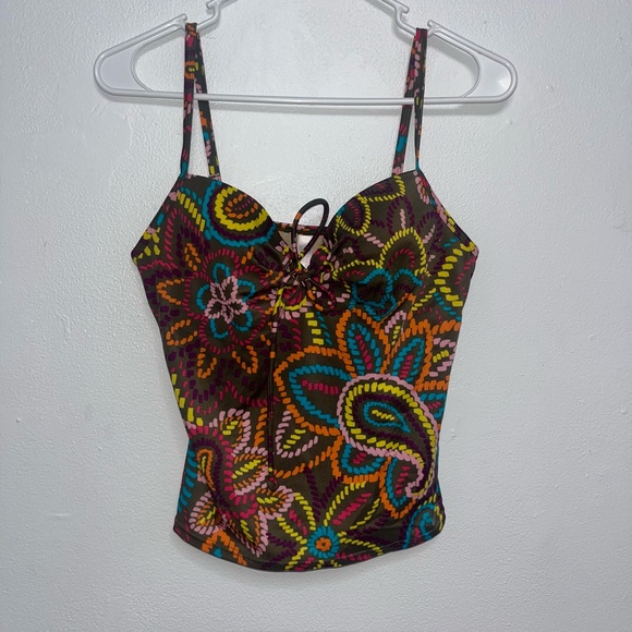 Victoria's Secret | Swim | Victorias Secret Brown Pink Blue Built In ...
